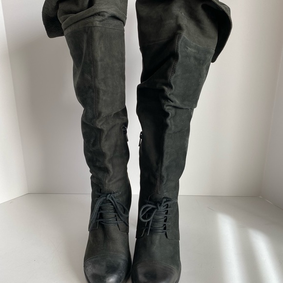 Bronx | Shoes | Bronx Over The Knee Leather And Suede Slouch Boots ...